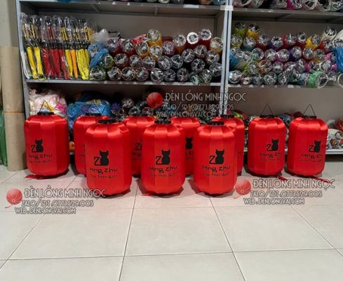 Lồng đèn Kiểu Nhật in logo quán | Đèn lồng Minh Ngọc